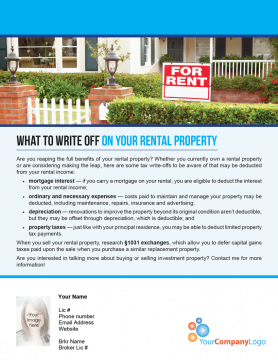 FARM: What to write off on your rental property | firsttuesday Journal